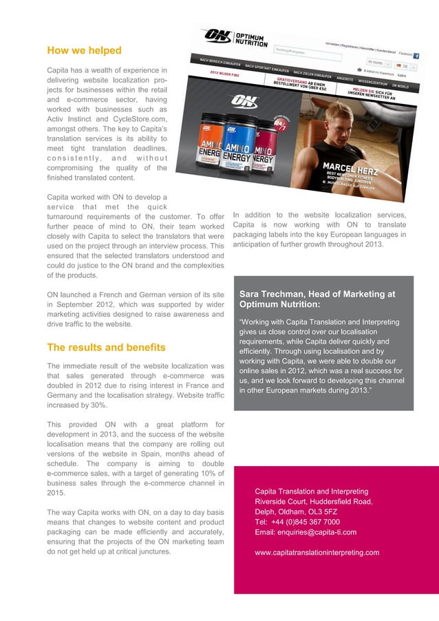 Optimum Nutrition Case Study | PDF