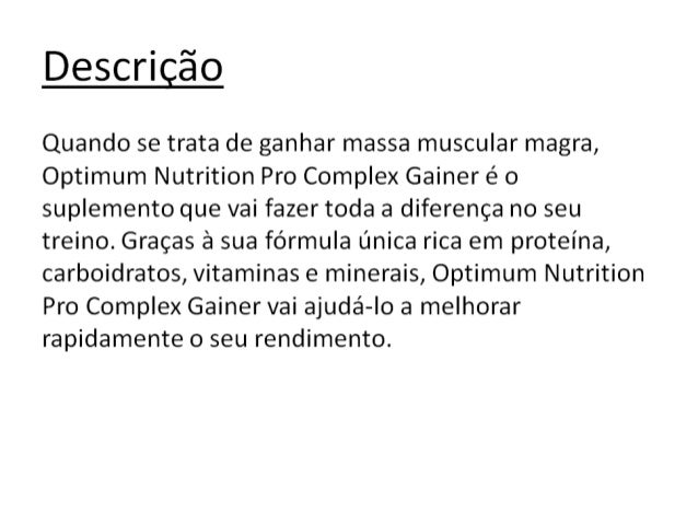 Optimum Nutrition Pro Complex Gainer Optimum Nutrition Pro Complex Gainer