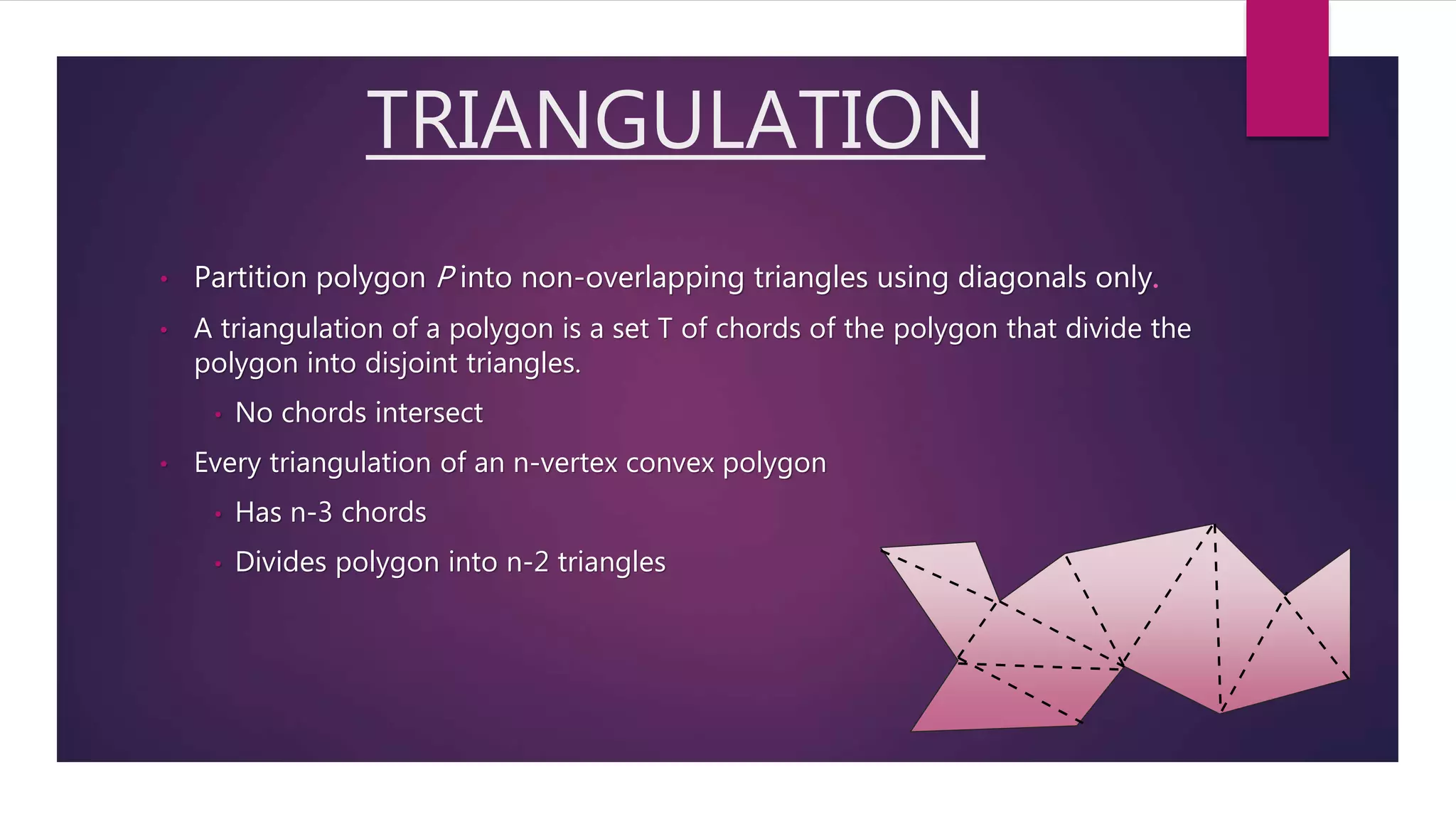Optimum polygon triangulation | PPTX