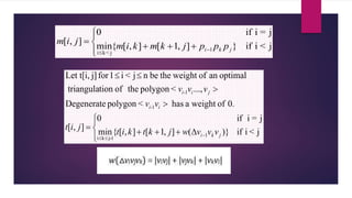 Optimum polygon triangulation | PPT