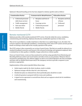 Optimum Security Info Doc | PDF