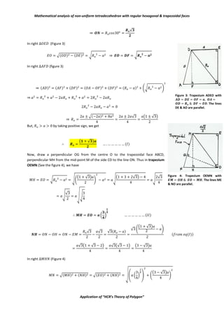 Mathematical analysis of a non-uniform tetradecahedron having 2 ...