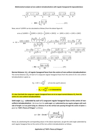 Mathematical analysis of a non-uniform tetradecahedron having 2 ...