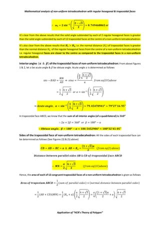 Mathematical analysis of a non-uniform tetradecahedron having 2 ...