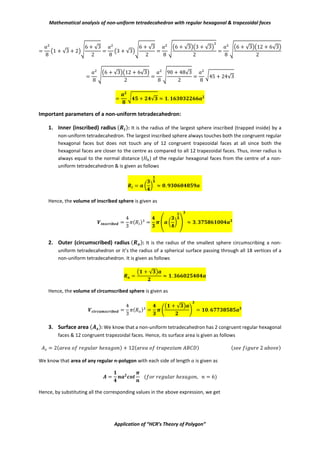 Mathematical analysis of a non-uniform tetradecahedron having 2 ...