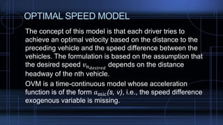 Review of Optimum speed model | PPTX | Physics | Science