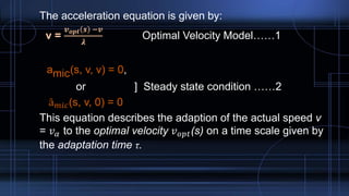 Review of Optimum speed model | PPTX | Physics | Science