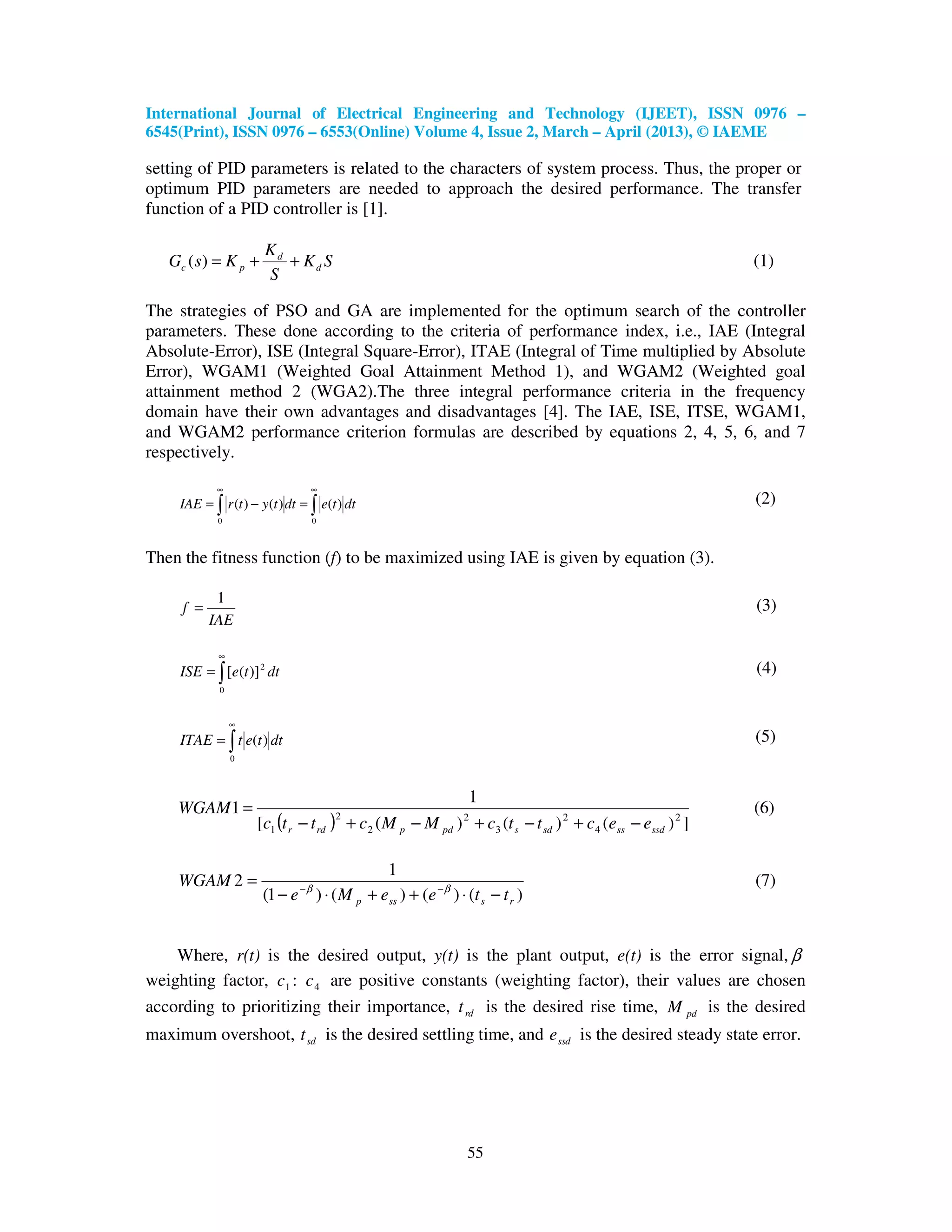 Optimum tuning of pid controller for a permanent magnet brushless dc motor | PDF