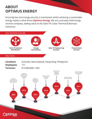 Optimus energy-corporate-profile-2017 | PDF
