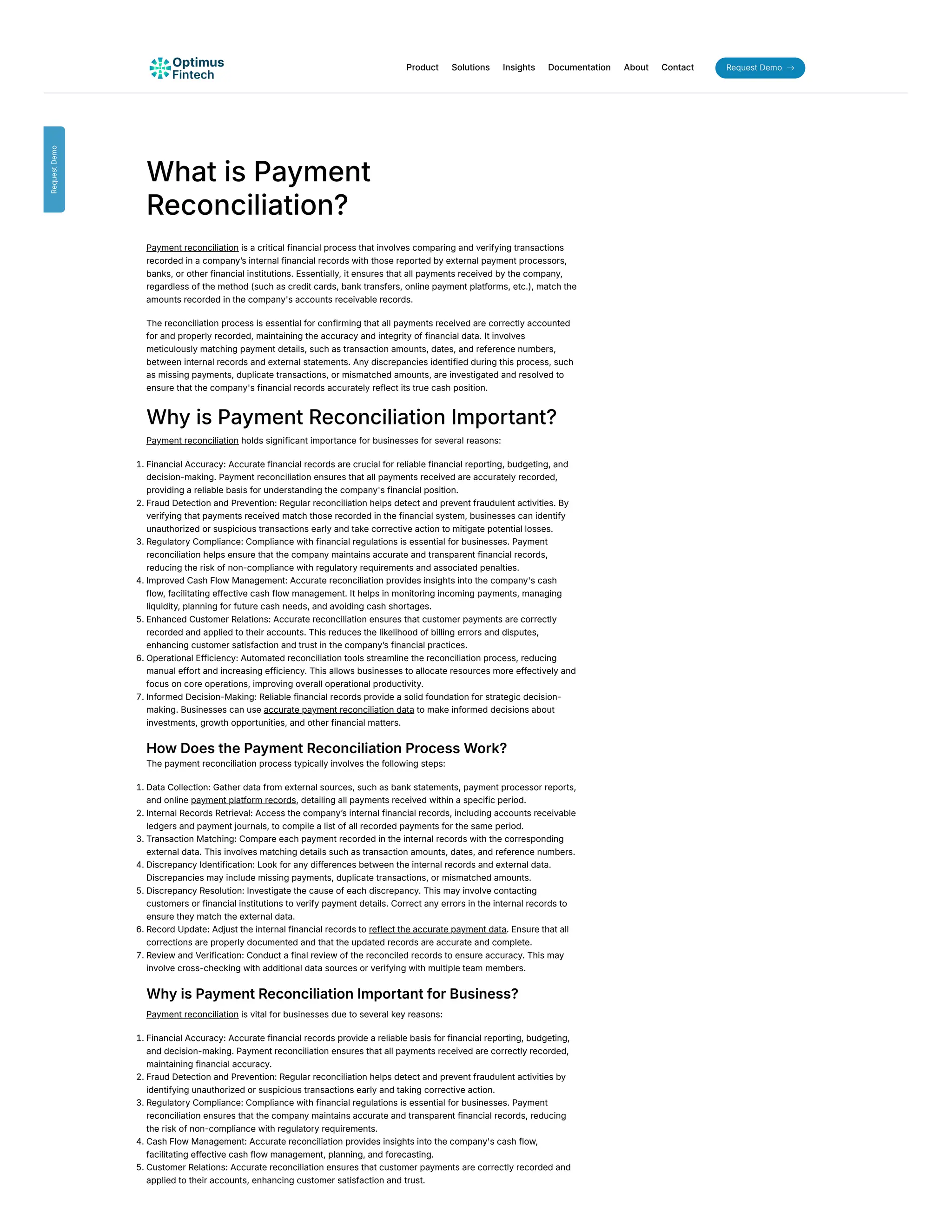 optimus fintech -What is Payment Reconciliation? | PDF