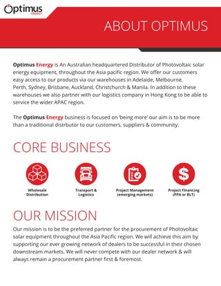 Optimus Energy Corporate Profile | PDF
