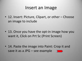 Create Your Own Personalized Opt-in Button | PPT