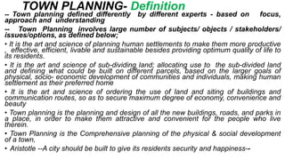 Opting for Town Planning- as a career Option.pptx | Civil Engineering ...