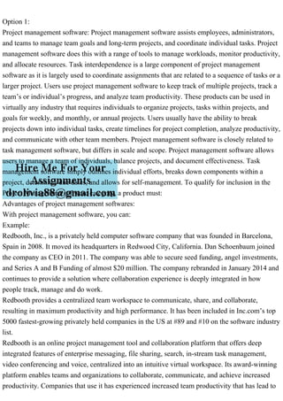 Option 1Project management software Project management software .pdf