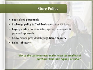 Understanding Merchandise Mix of Marks & Spencers store | PPT