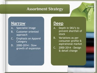 Understanding Merchandise Mix of Marks & Spencers store | PPT