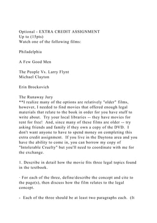 Optional - EXTRA CREDIT ASSIGNMENTUp to (15pts)Watch one of th.docx