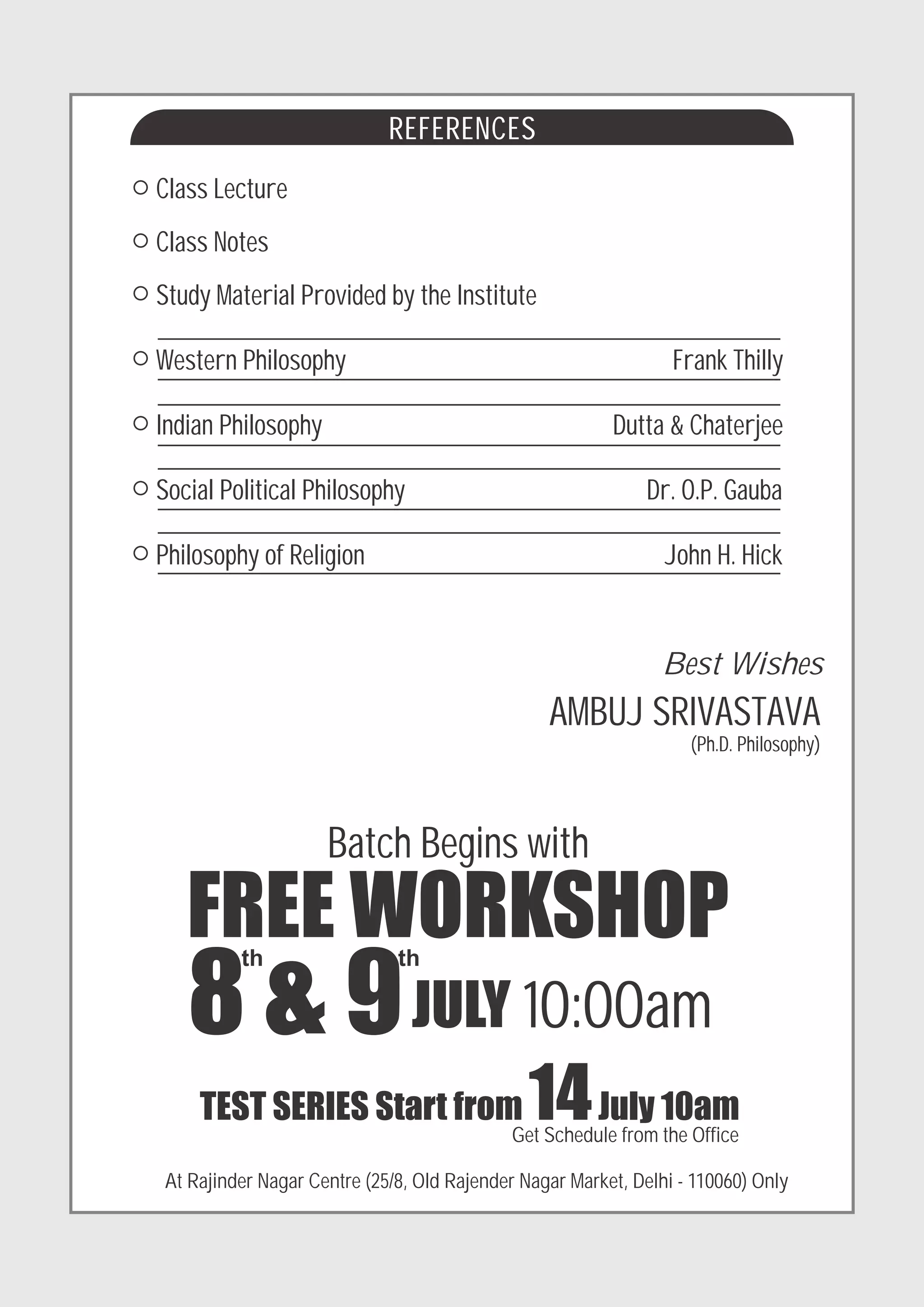 IAS Optional Philosophy brochure | PDF