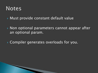 Optional Parameters | PPT | Free Download