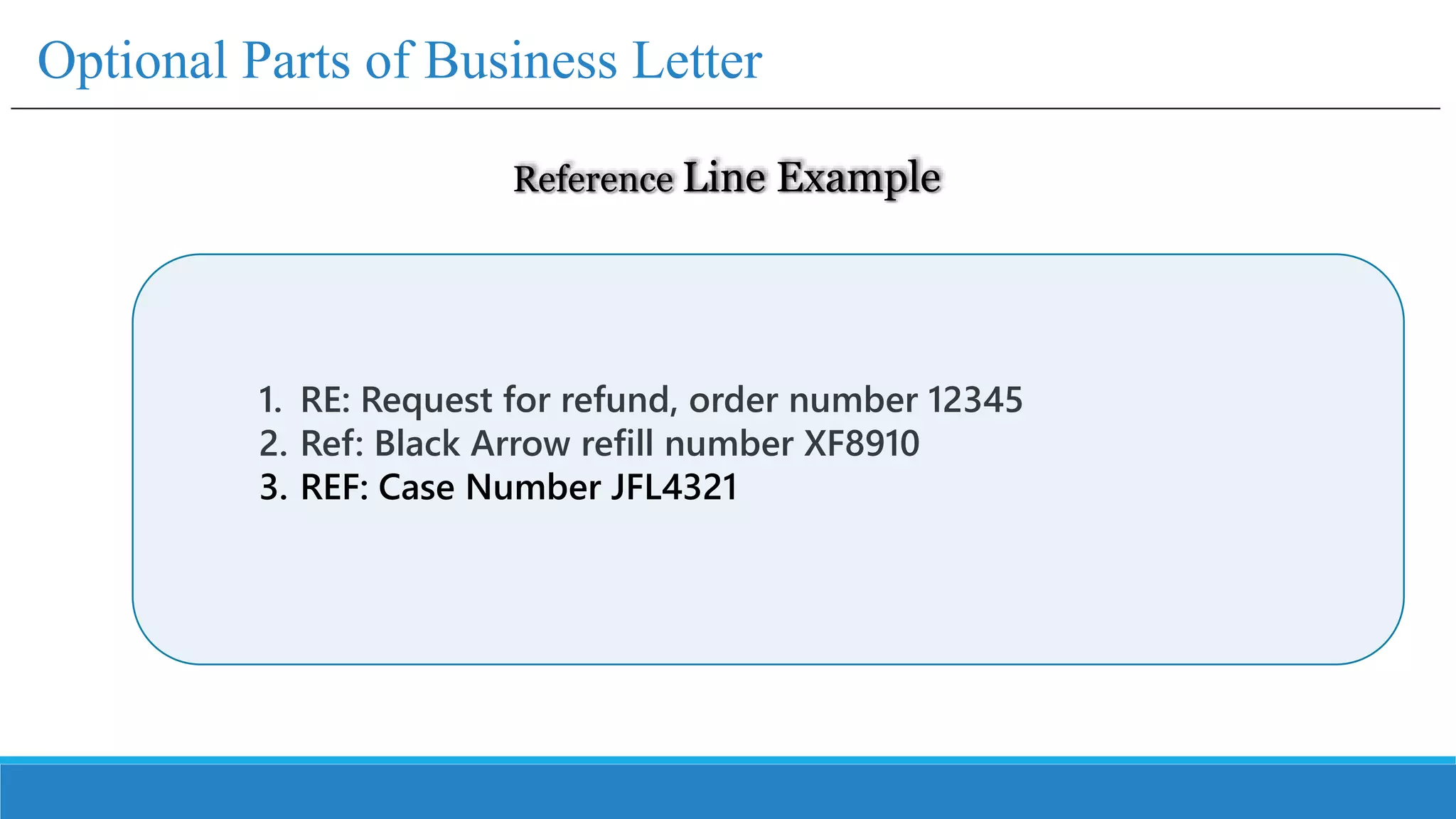 Optional parts of business letter | PPTX