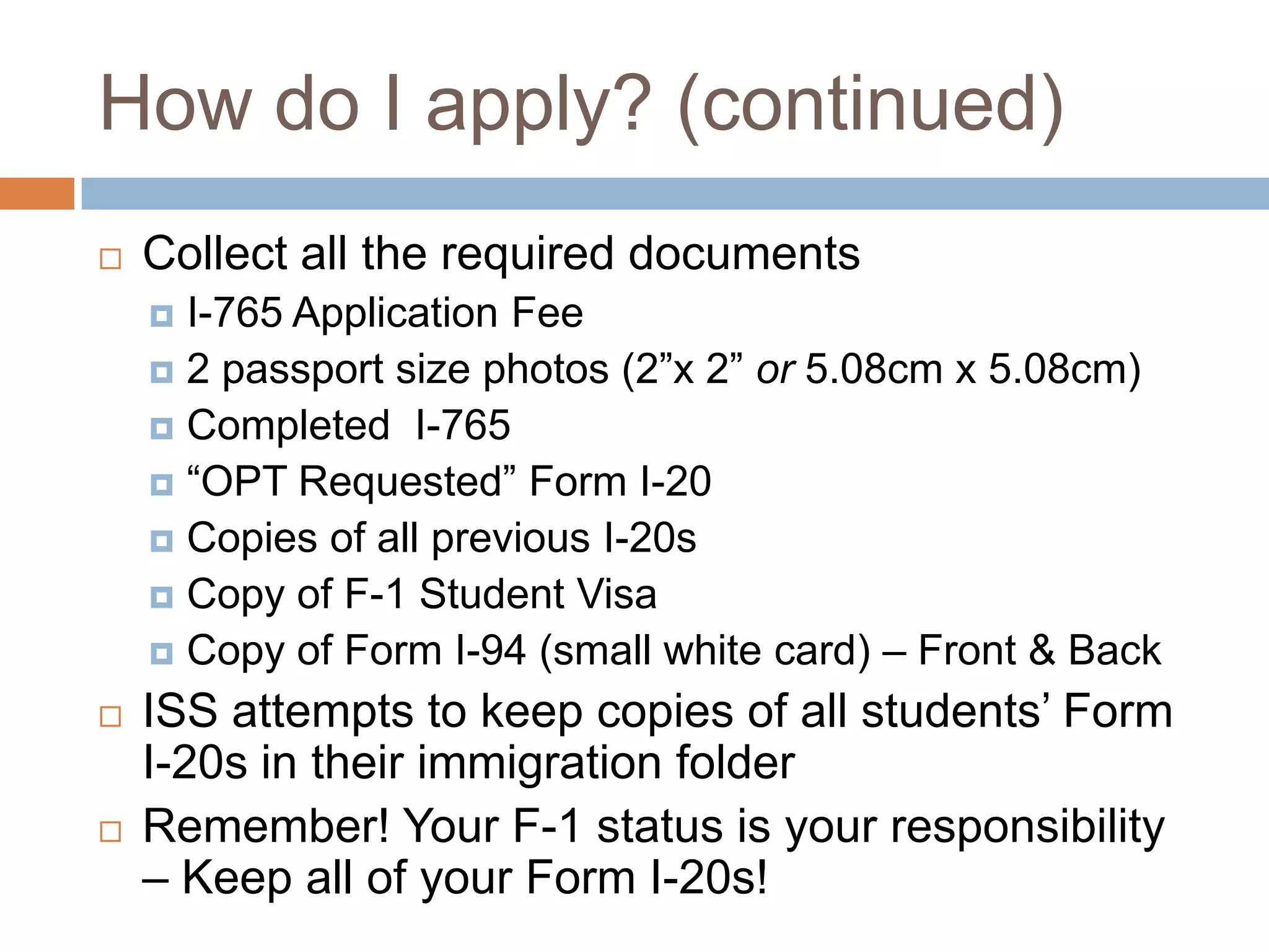 Optional practical training powerpoint | PPT