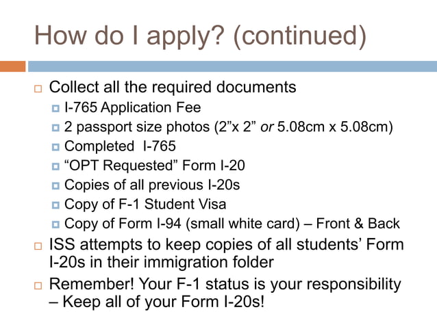 Optional practical training powerpoint | PPT