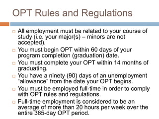 Optional practical training powerpoint | PPT