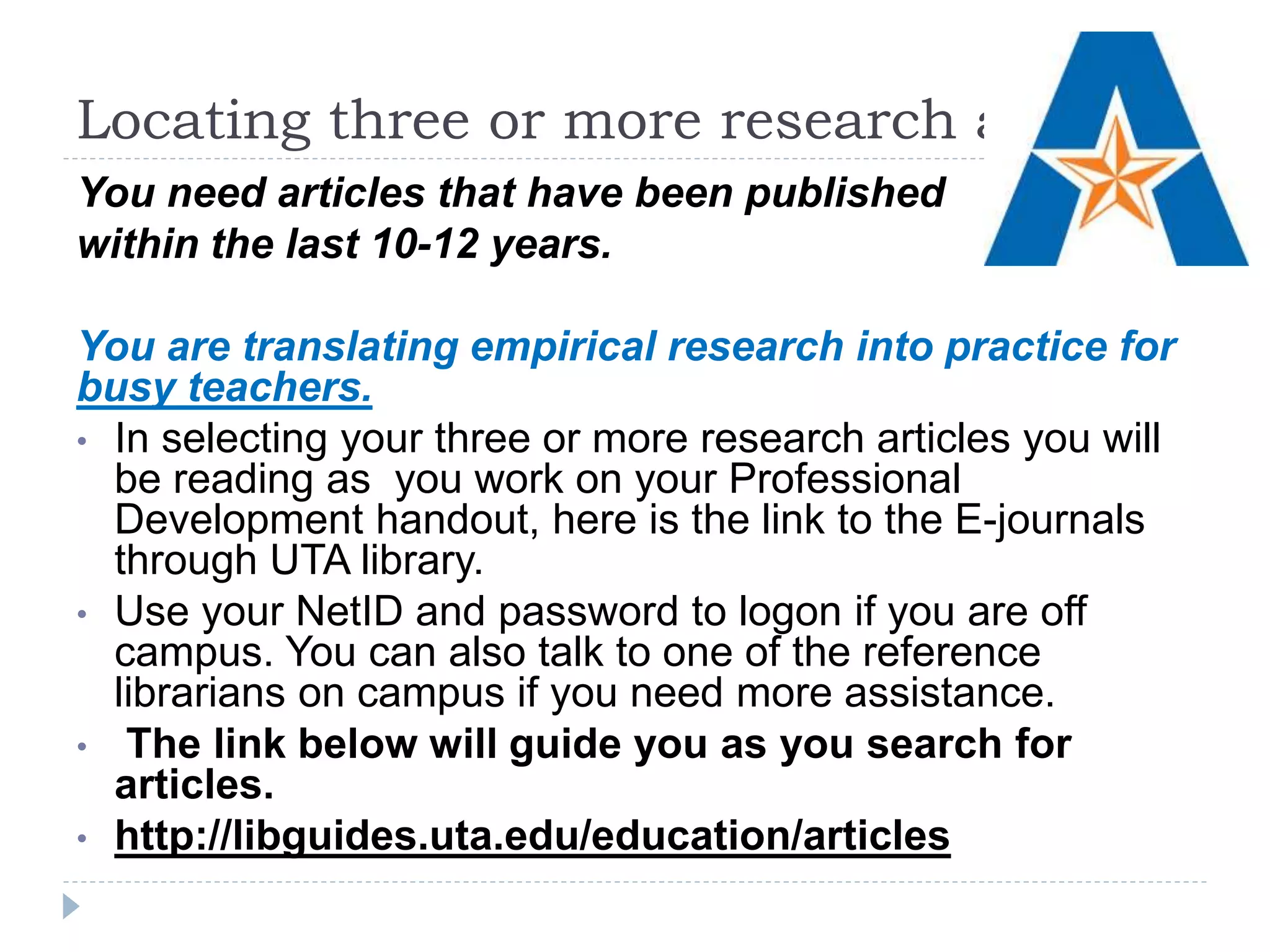 Optional Professional Development Handout Tutorial | PPT