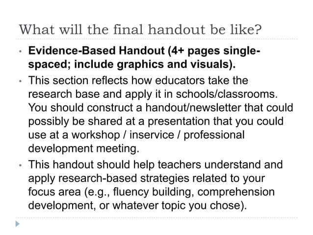 Optional Professional Development Handout Tutorial | PPT