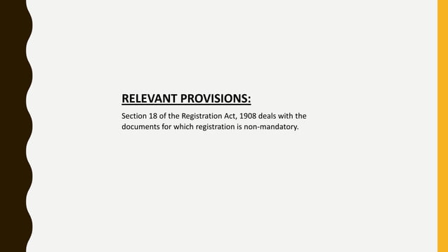 Optional registration of documents under the registration act, 1908 | PPTX