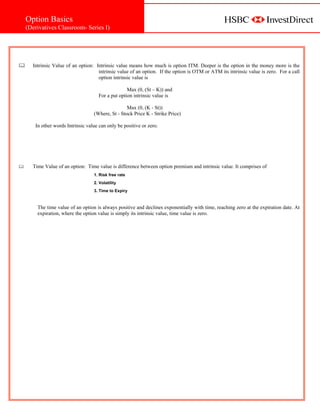 Option Basics | PDF