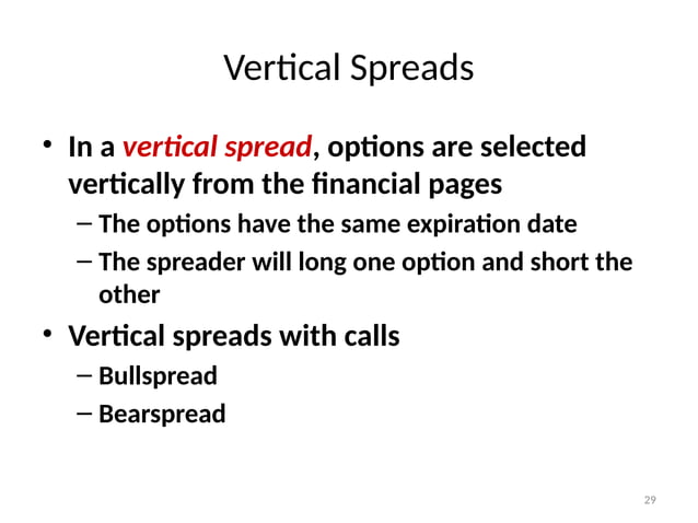 Option Combinations and spreads for understanding the concept well | PPT