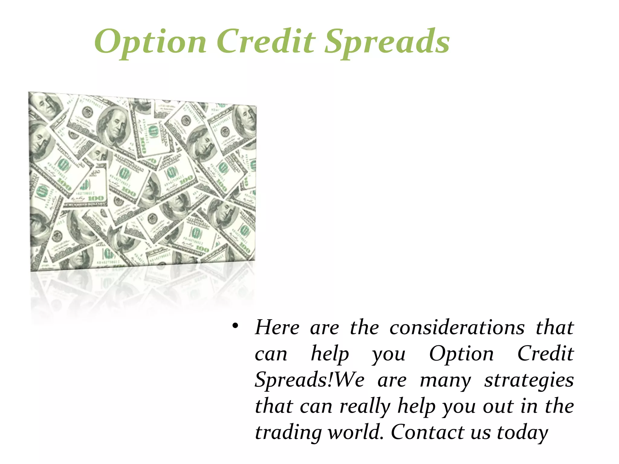 Option credit spreads | PPT