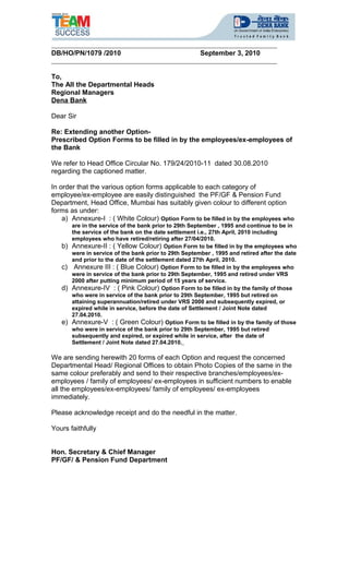 Option forms for pention | DOC