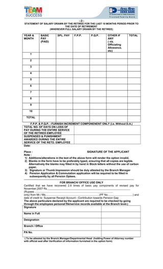 Option forms for pention | DOC