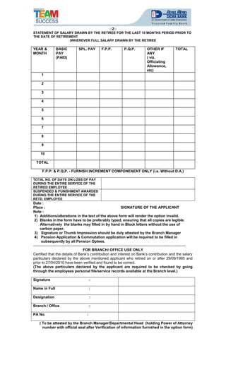 Option forms for pention | DOC