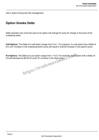 Option Greeks Explained _ Boost Your Trading Strategy.pdf | Stocks and ...
