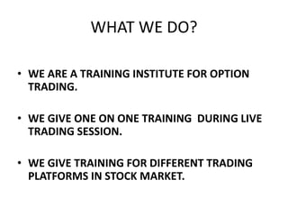 Option trading course | PPTX