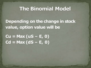 Option pricing model | PPTX | Business Accounting & Finance | Business