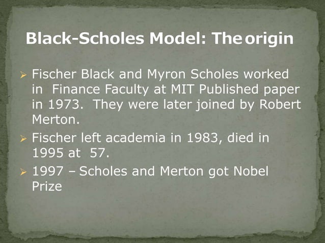 Option pricing model | PPTX | Business Accounting & Finance | Business