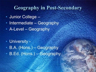 Geography Options Presentation | PPT