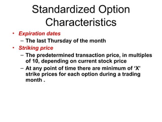 Options presentation for understanding the market well | PPT