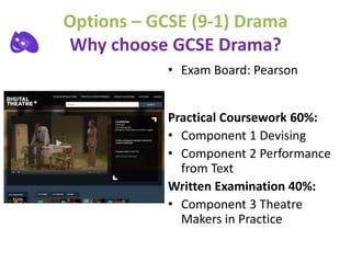 GCSE Drama Options evening information 2017 | PPT