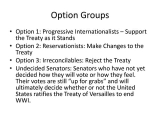 Options Activity Directions | PPT