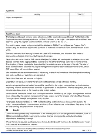 Options analysis template in major feasibility study | PDF