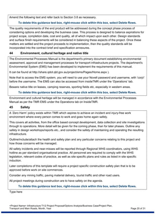 Options analysis template in major feasibility study | DOC