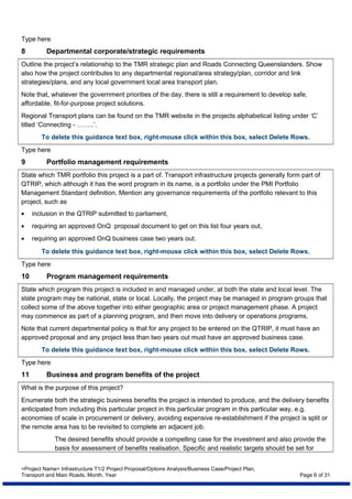 Options analysis template in major feasibility study | DOC