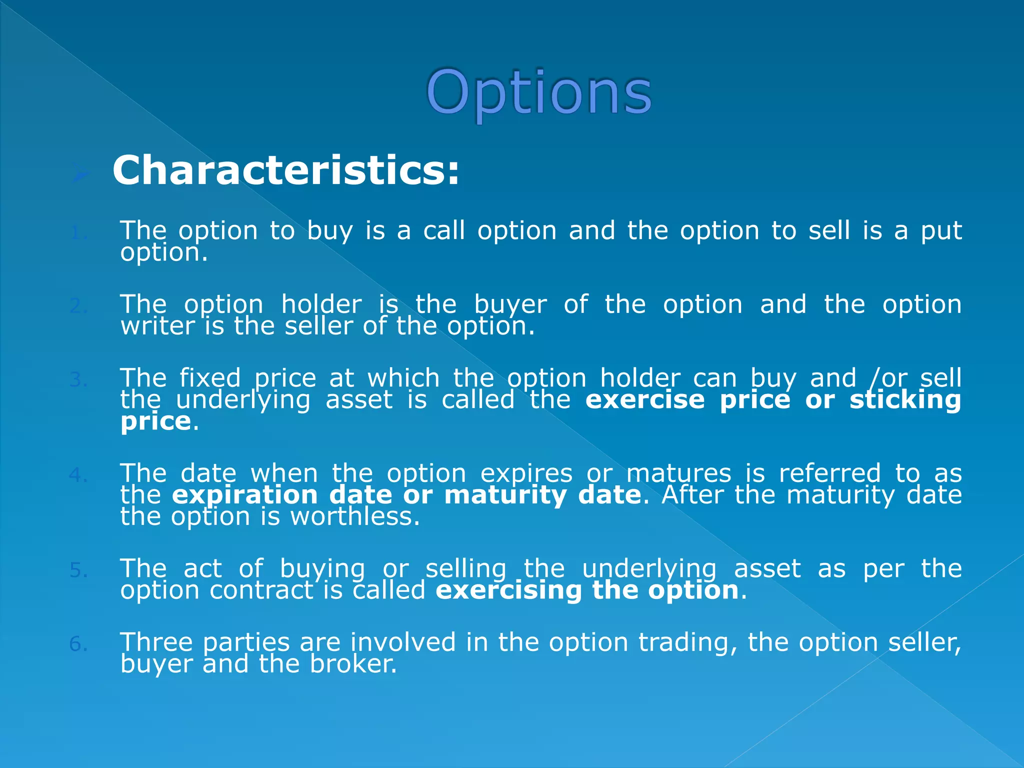 Options and futures | PPTX