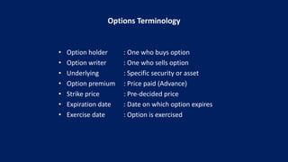 Derivatives - Options and SWAP | PPTX