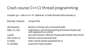 Options and trade offs for parallelism and concurrency in Modern C++ | PPT